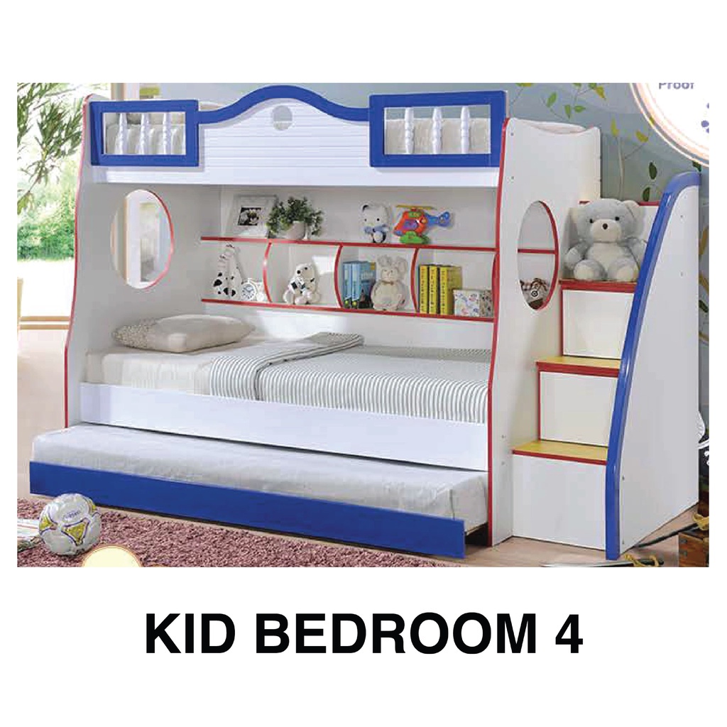 KATIL 2 TINGKAT KANAK-KANAK/KATIL SORONG/KID ROOM SET/BEDROOM FURNITURE ...