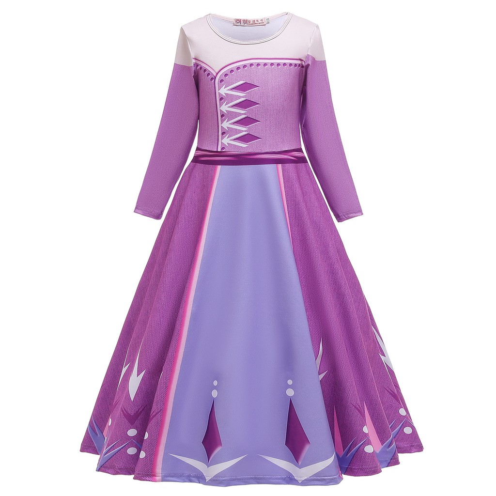 Frozen 2 Princess Elsa Dress Costume - PURPLE | Shopee Malaysia