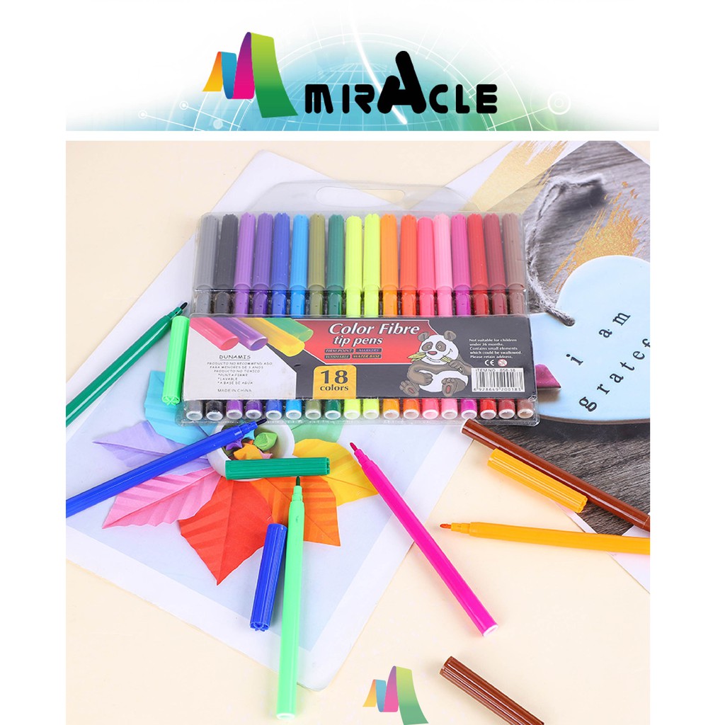 Color Fibre Tip Pen 18 colours Magic Colour / Pen Warna | Shopee Malaysia