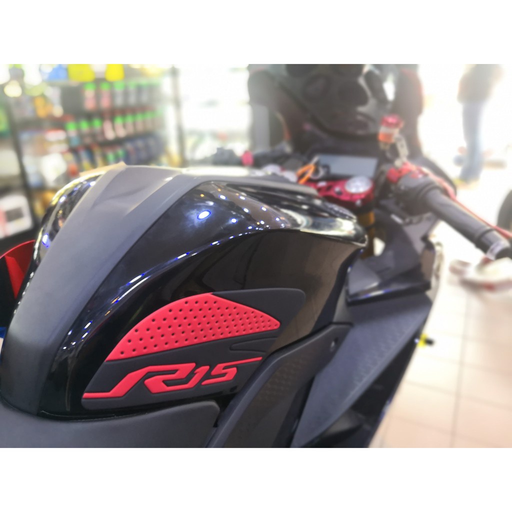 Yamaha R15 V3 Tank Pad Knee Grip Anti Slip Fuel Tank Protector / Tank ...