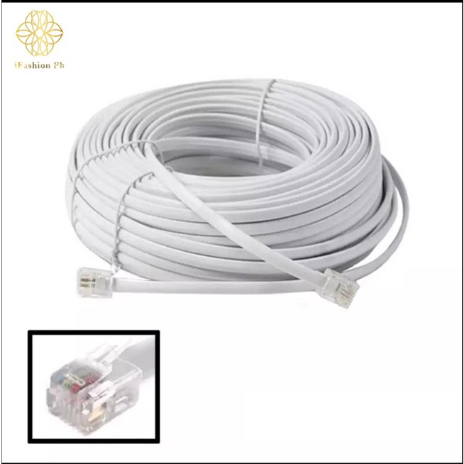 RJ11 Cable Telephone Line Wire Two-core 30m | Shopee Malaysia