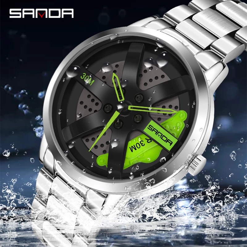 ANDA Wheel Rim Hub Watch Men Watches Rotation Rotating Dial Quartz ...