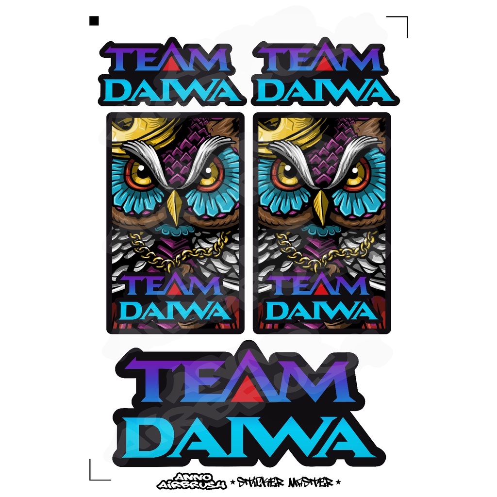 🔥Team Daiwa🔥1Set 5Pcs Team Daiwa Sticker Finesse MX / LT / SABER Colour ...