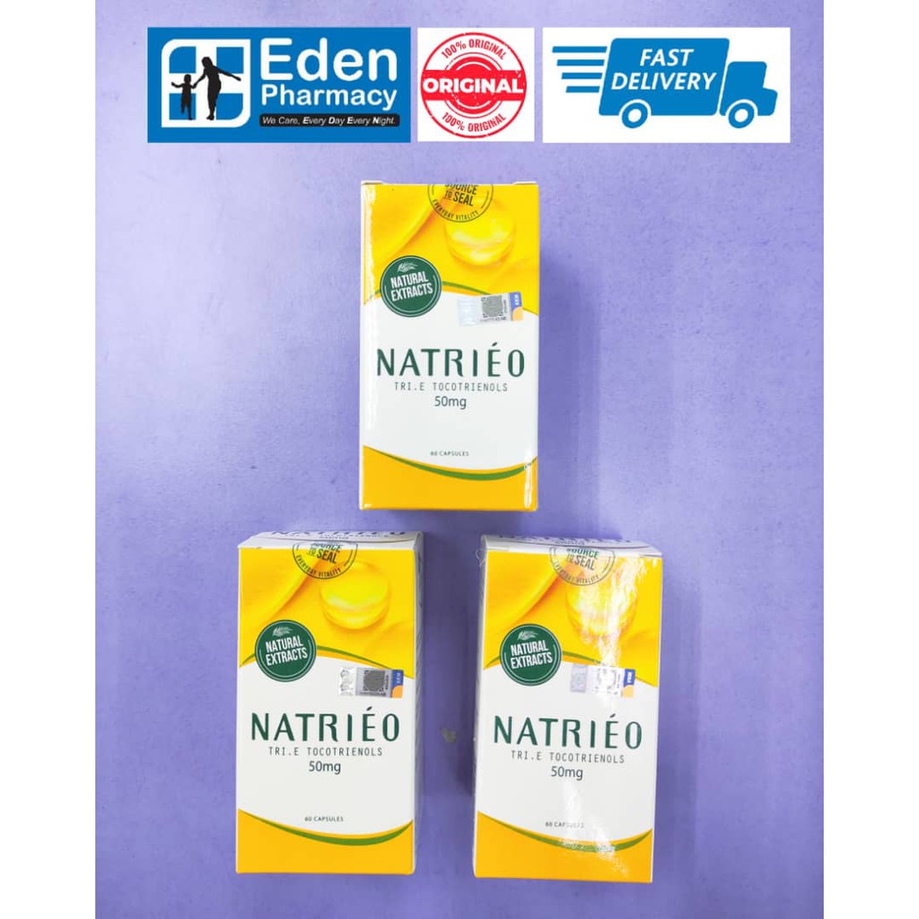 Natrieo Tri. E Tocotrienols 50mg Vitamin E ( 3 x 60's ) | Shopee Malaysia