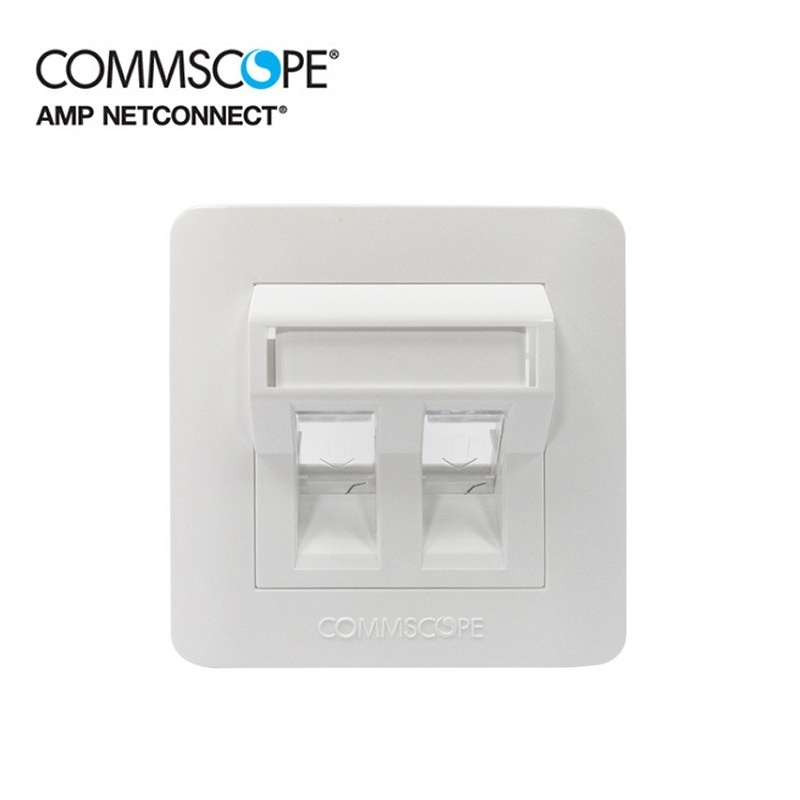 AMP Commscope CAT5E/CAT6 1Port 2 Ports Faceplate Degree Angle Type Data ...
