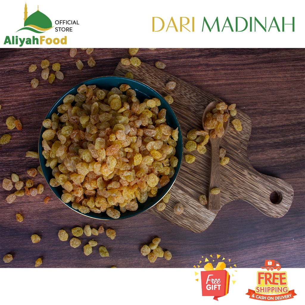 Aliyah Food Golden Champion Raisins | Kismis Golden Champion 250g/500g/1kg | Shopee Malaysia