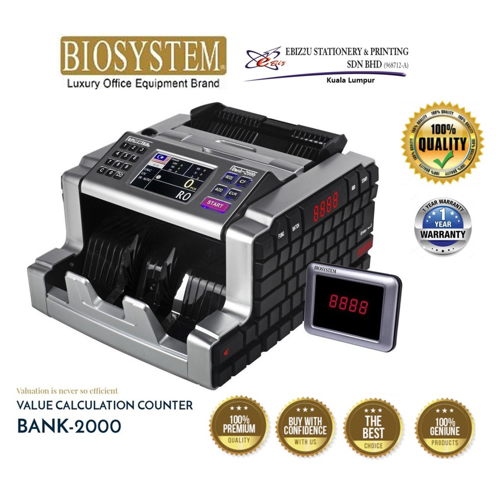 Biosystem Bank-2000 Heavy Duty Note Counting Machine (Banknote Counter ...