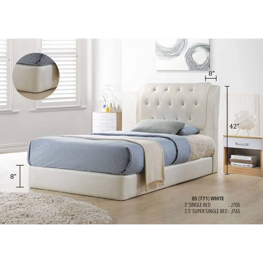 Harga Kilang Katil Kulit PVC Divan Katil Single / Super Single / Queen ...