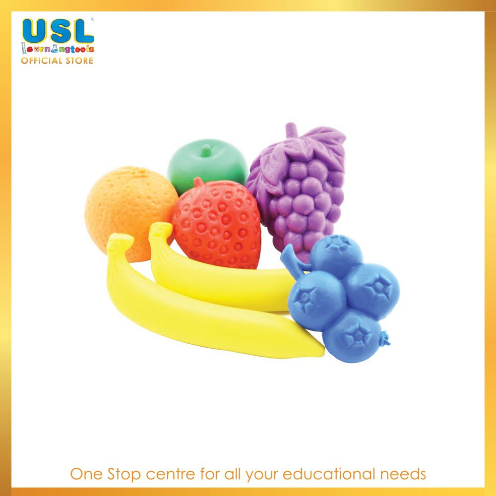 USL Fruits Counters (108pcs) - Manipulative & Mathematics | Education Toy | Single Colour Fruit ...