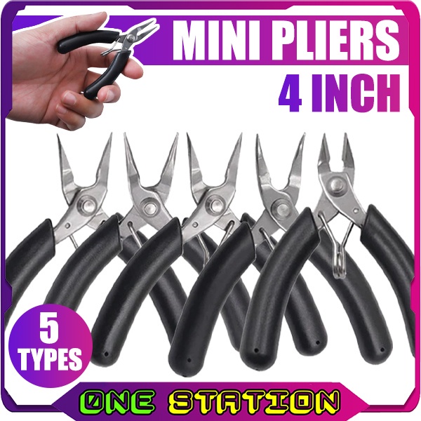 4 INCH MINI WIRE PLIERS MULTI-PURPOSE DIY TOOL NEEDLE NOSED PLIER 10CM ...