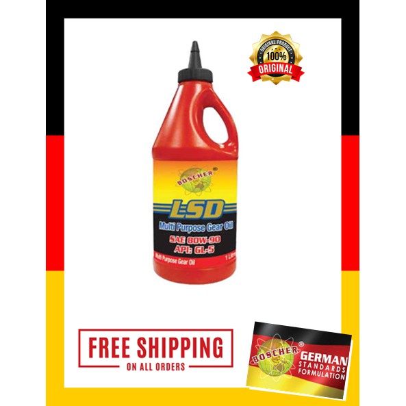 S2U Boscher LSD Gear Oil SAE 80W90 GL-5 1Liter Manual Transmission ...