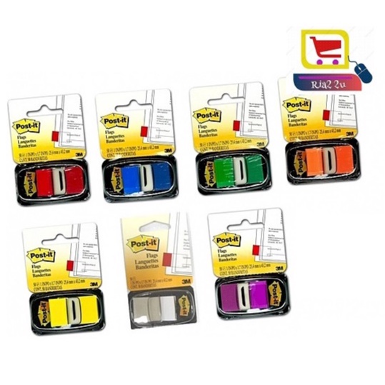 3M POST IT FLAG 680 Sticker 1” x 1.7”, 50sheets/dispenser | Shopee Malaysia
