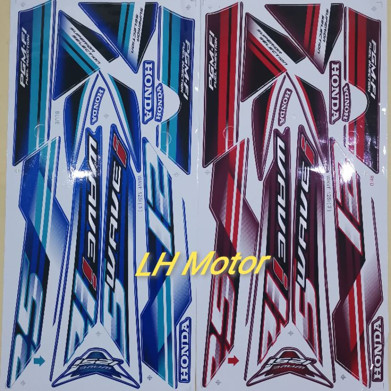 Honda 🌟Wave 125i ( 3 ) 🌟Body Sticker | Shopee Malaysia