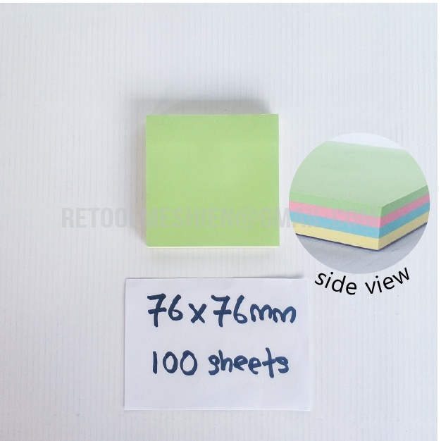 Pastel/Neon/Vibrant Assorted Colors Mix Sticky Note/Memo Sticky Pad ...