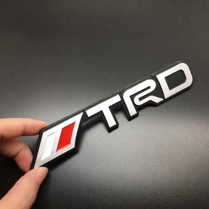 TRD emblem logo sticker with alluminium material for toyota car model ...