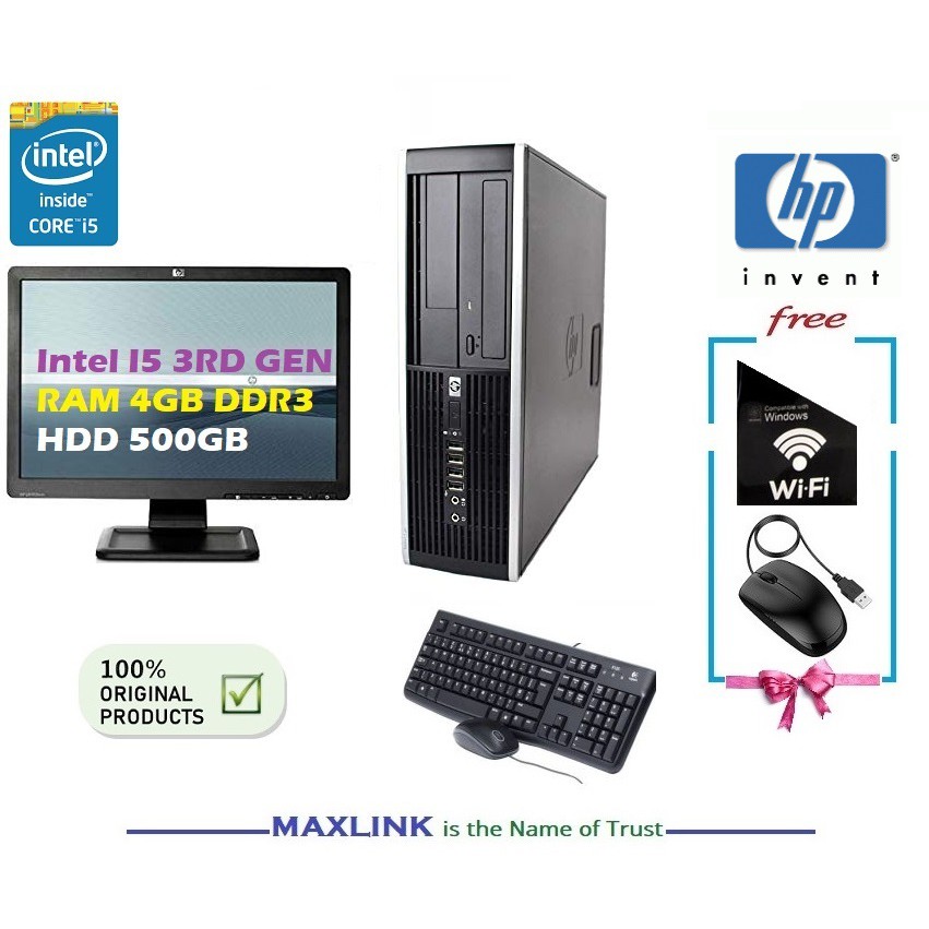 Full Set PC HP Desktop Intel Core i5 3RD Gen 4GB/500GB /Lcd 19 ...