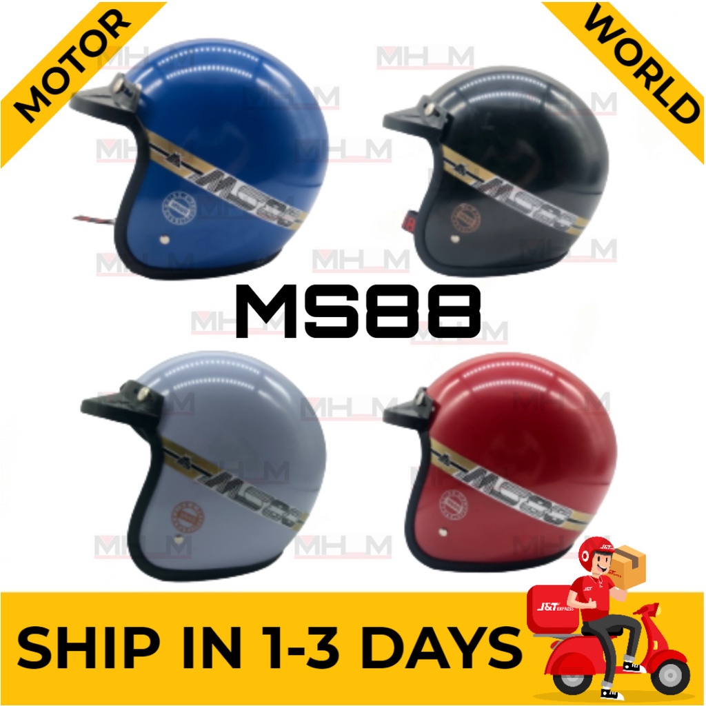 100% ORIGINAL MS88 Helmet YELLOW with Sirim Approved / MS 88 HELMET ...