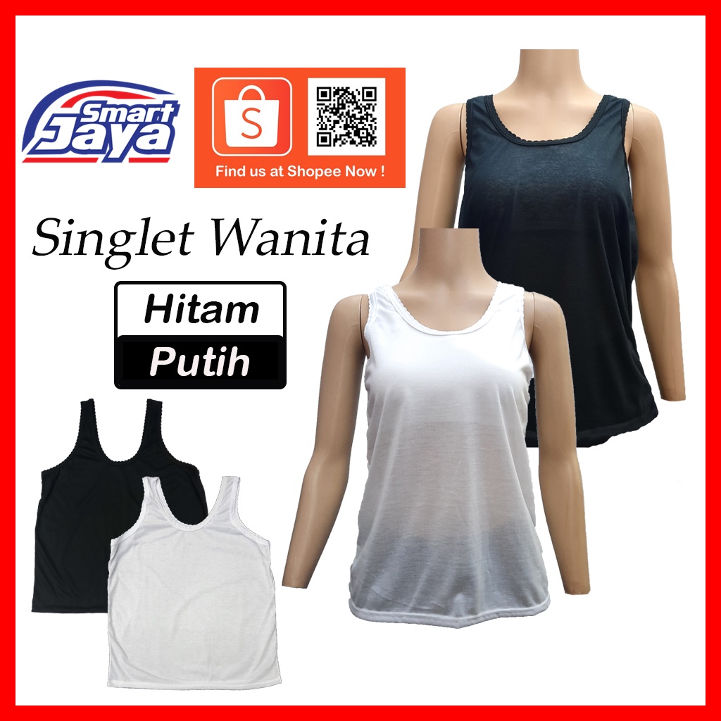 Singlet Budak Perempuan Cotton Putih/Singlet Sekolah/Pakaian Dalam ...