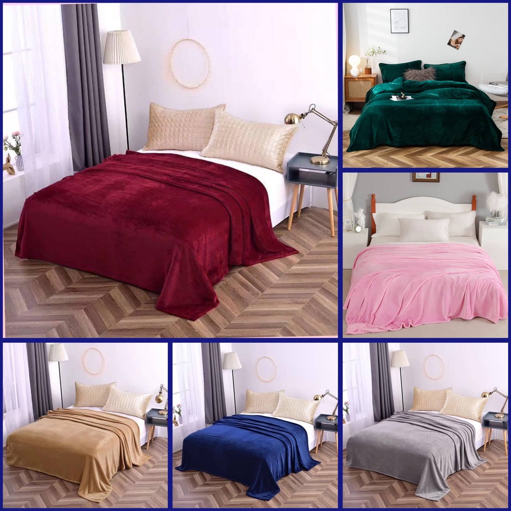 2022 Coral Fleece Polar Fleece Blanket Queen King Size Selimut Baldu ...