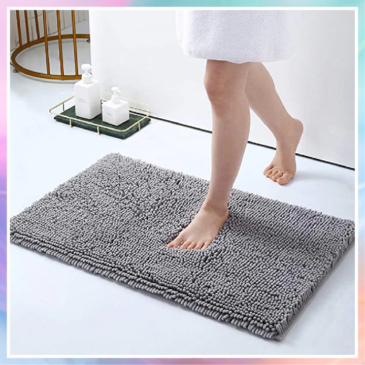 Chenille Microfiber Floor Mat 50*80cm Carpet Fluffy Rug Bedroom Anti ...