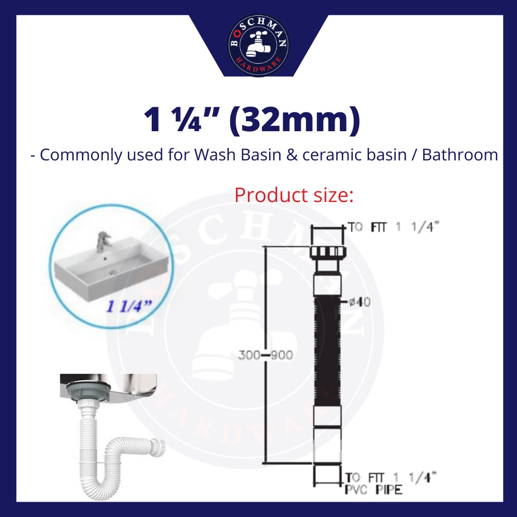 Watertec Flexible Uni Trap Waste Trap PVC Flexible Bottle Trap Outlet ...