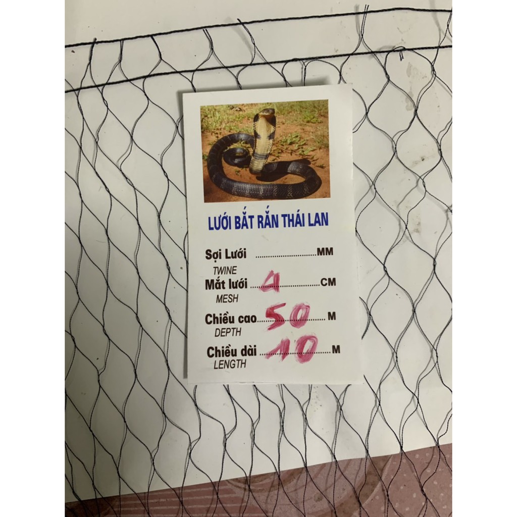 (Full Meter) Snake catching net, Thai parachute fiber snake trap net ...