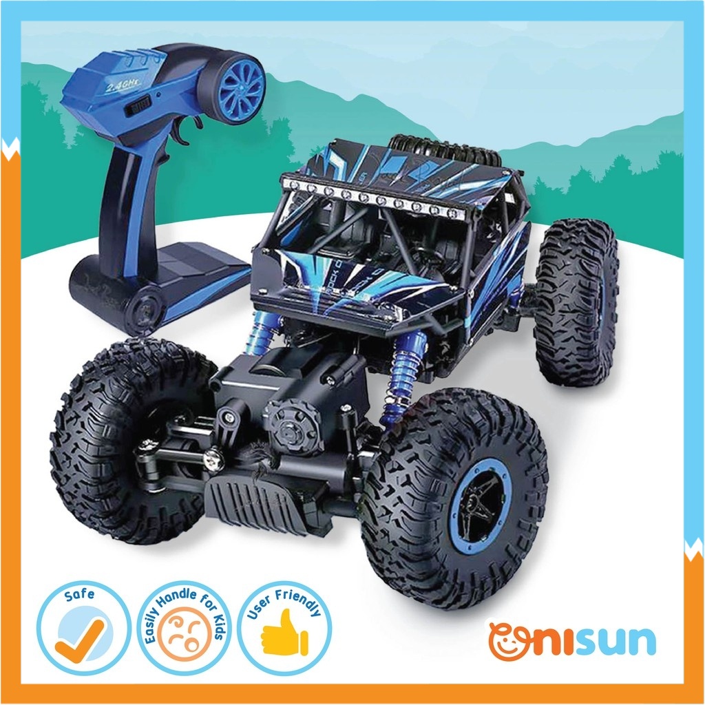 Kids Boy 2.4GHz 1:18 Scale 4WD Remote Control Rally Car with Big Wheels ...