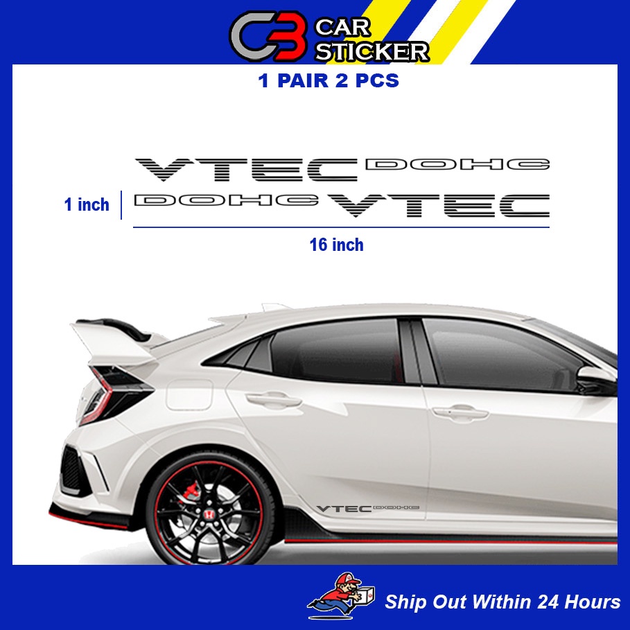 DOHC VTEC CAR STICKER / 1 PAIR 2 PCS / CS651 | Shopee Malaysia