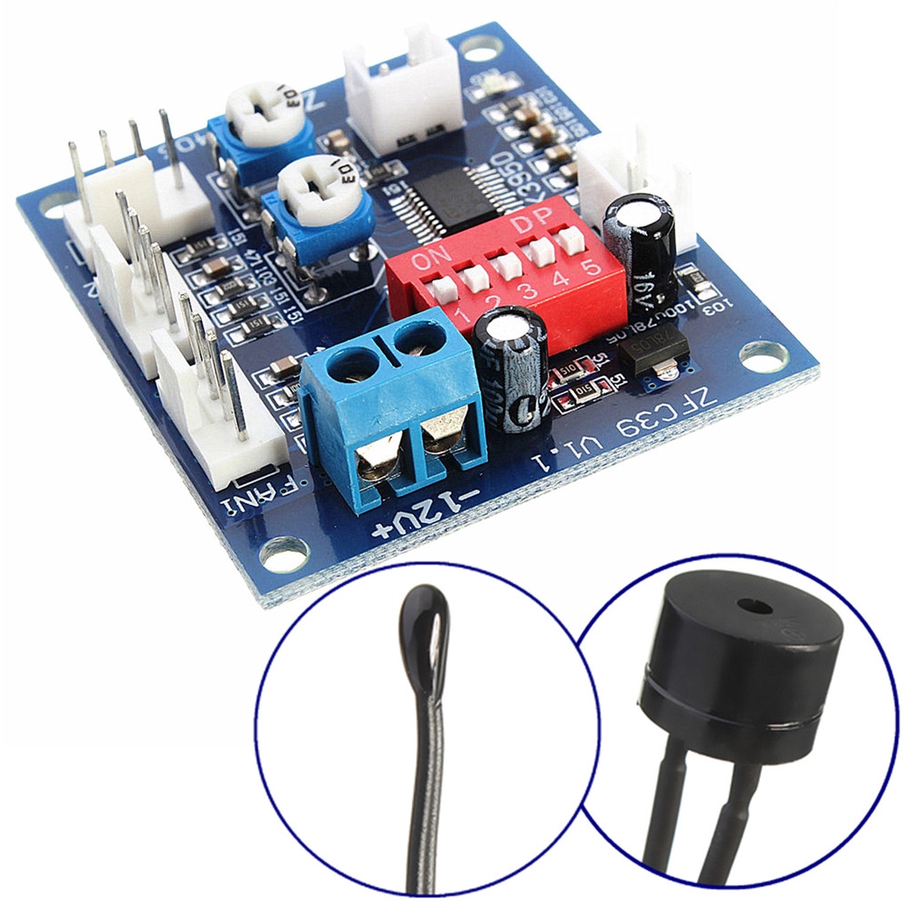 12V 4-Wire PC CPU PWM Fan Temperature Control Speed Controller Module ...