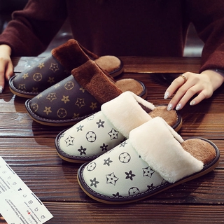 【⭐COD⭐】home slippers Musim Sejuk Rumah Nama Besar Mewah Tebal Bawah ...