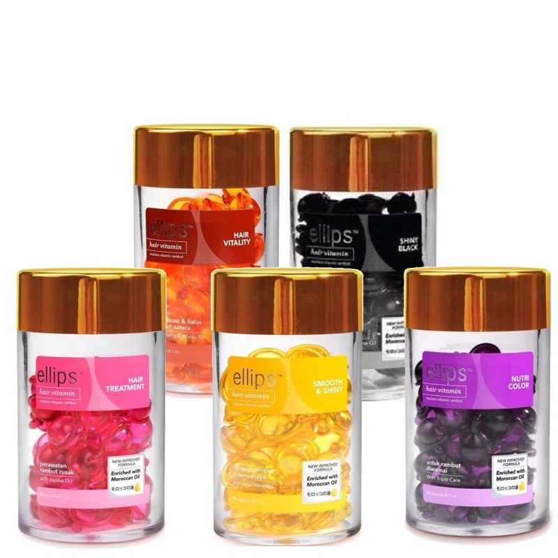 Ellips Hair Vitamin / Elips Vitamin Rambut / Botol( isi 50 kapsul 100% ...
