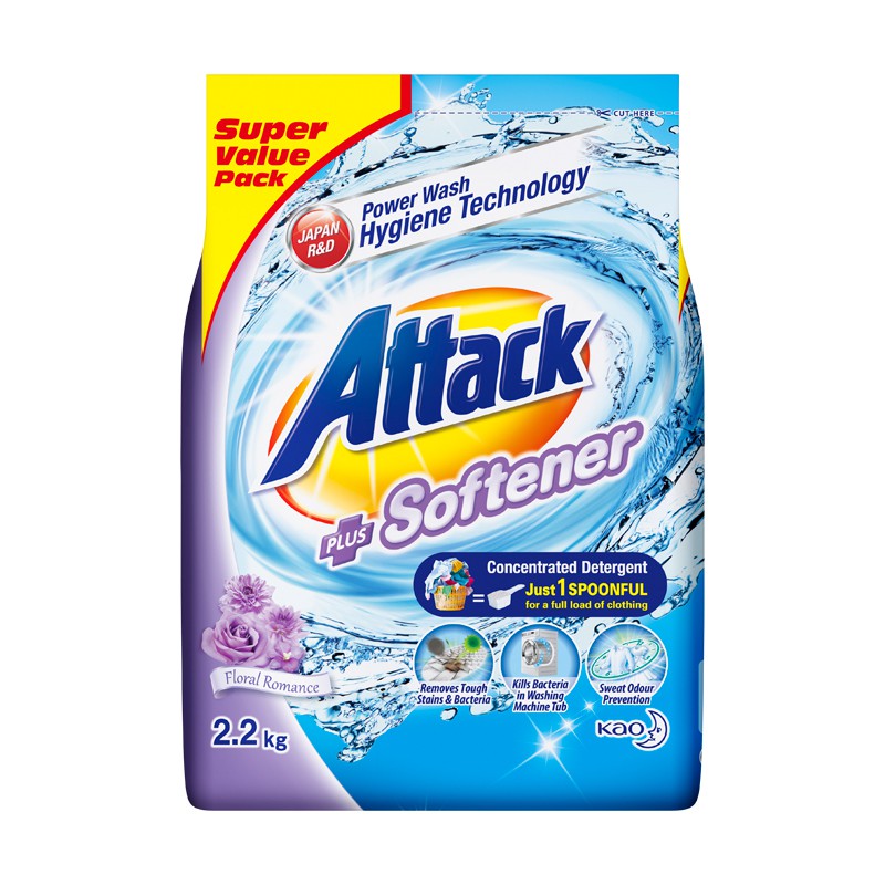 ATTACK Detergent Plus Softener Floral Romance Concentrate Detergent ...