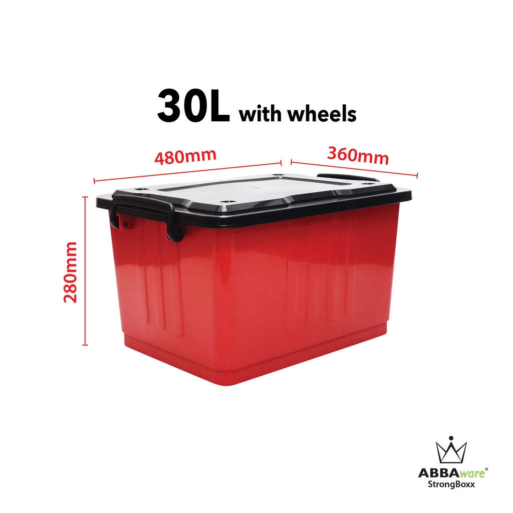 Abbaware Storage Box(30L/50L/80L)/Kotak Simpanan dengan roda/Storage ...