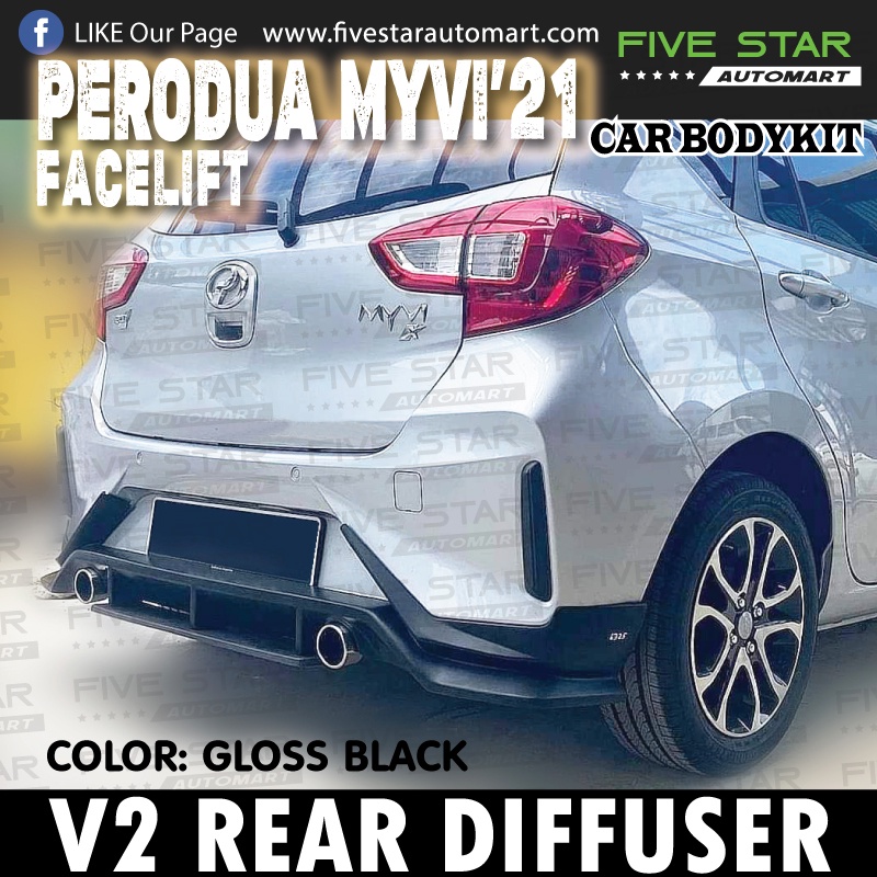 Perodua Myvi 2021 Facelift V2 Rear Diffuser | Shopee Malaysia