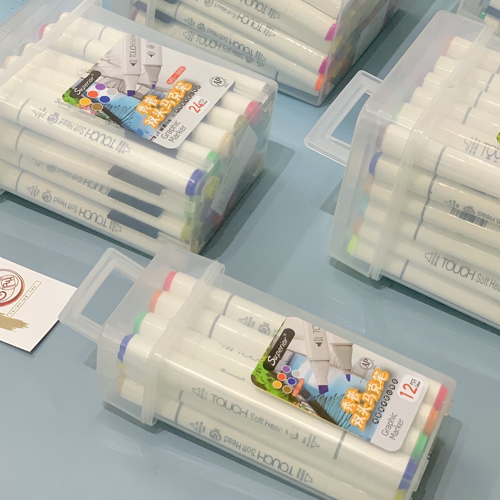 [Superior] Touch Soft Head marker pen plastic box 48/60/80 colors (2 ...