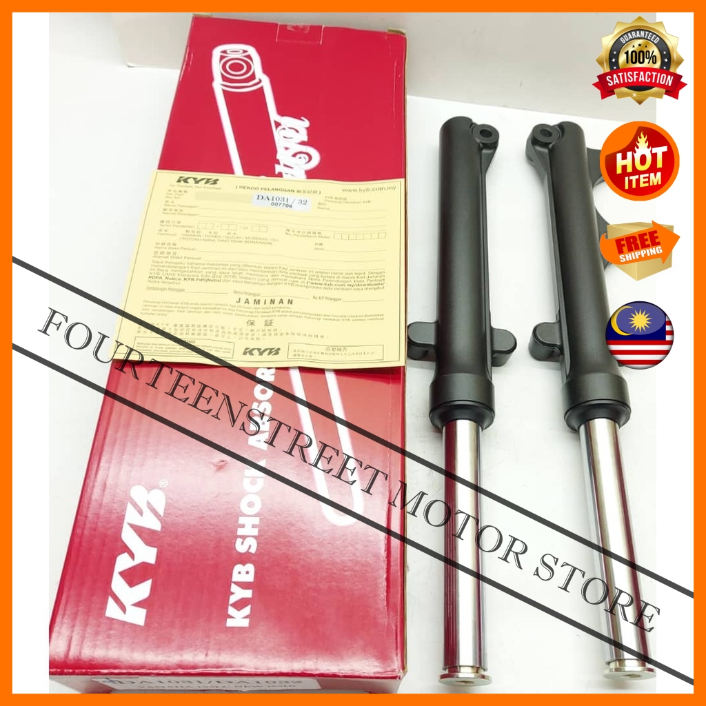 100% KYB Kayaba Yamaha LC135 / LC 135 / 135LC / LC-135 V2 (New 55D) Front Fork Assy / Depan ...