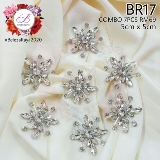 7pcs Beleza Beads Iron on Manik Tampal Bead Seterika Baju Kurung Moden ...