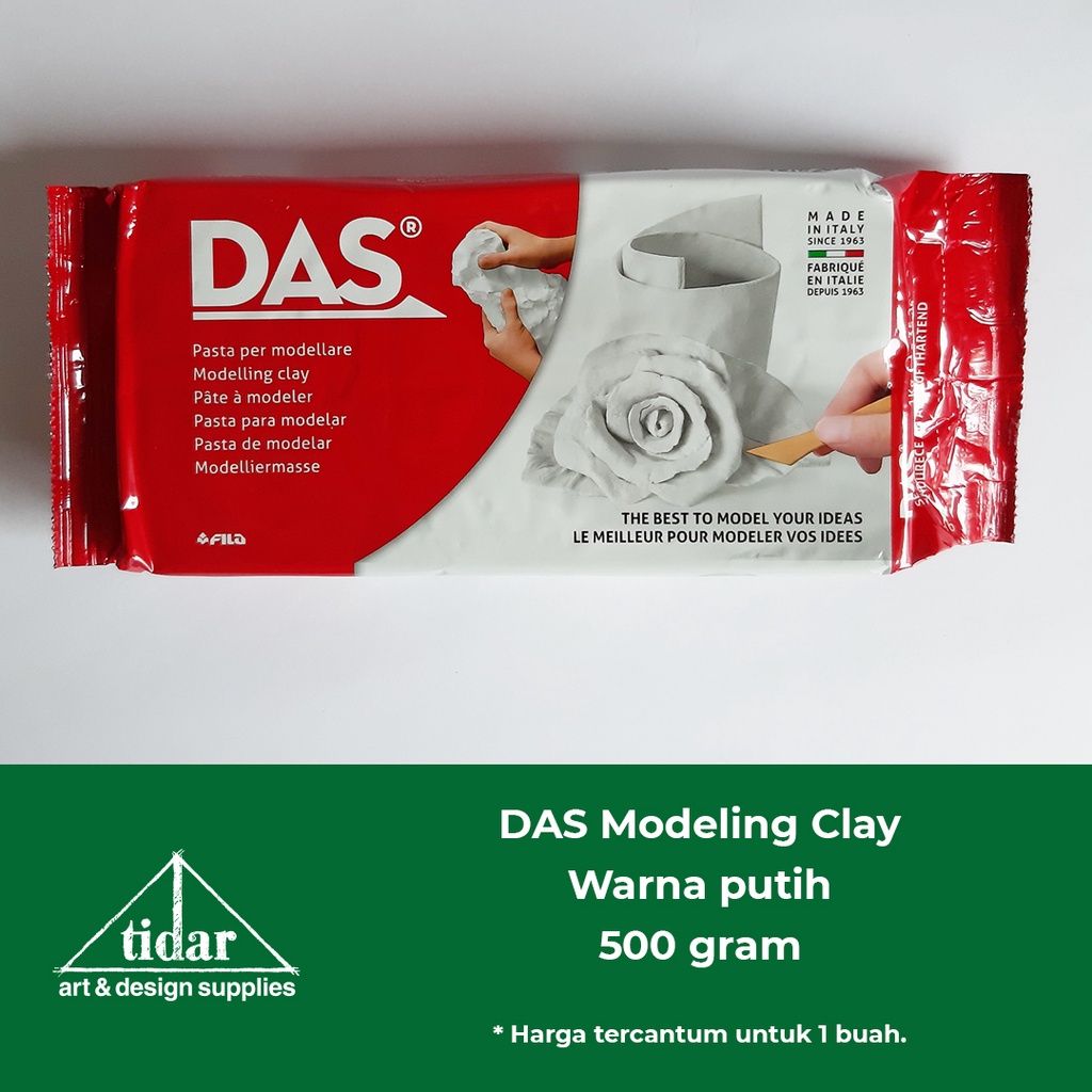 Lyra DAS 500 gr White - Air Dry Modeling / Paper Clay | Shopee Malaysia