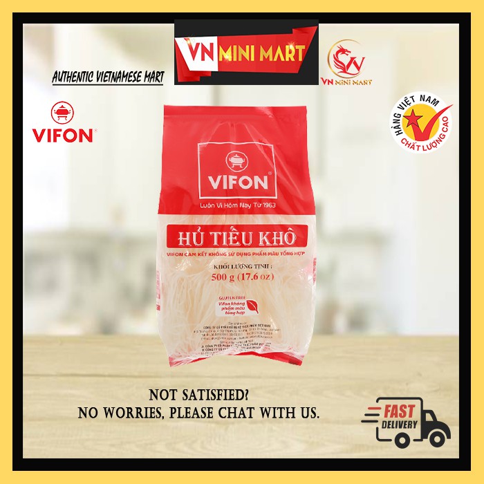 Vifon Dried Rice Noodles 500G - Hủ Tiếu Vifon Việt Nam (Hu Tieu Vifon ...