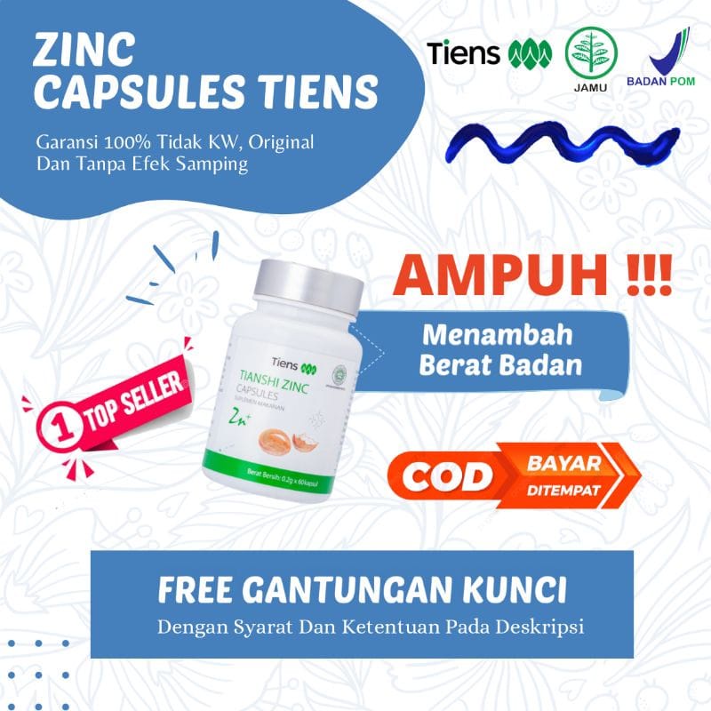 Zinc Fattening Body Capsule Original Original Herbal Halal ORI Safe ...