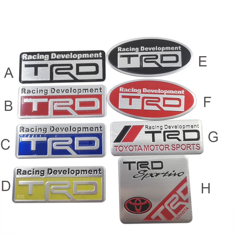 1 x Aluminum TRD RACING DEVELOPMENT TOYOTA Logo Car Auto Decorative ...