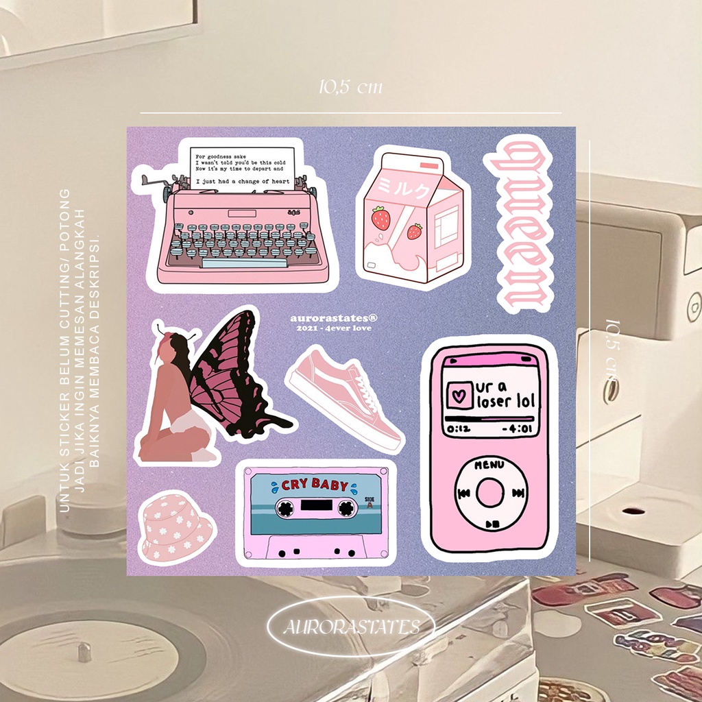 (PART 4) VINTAGE STICKER | Aesthetic STICKERS | Sticker CASE | Sticker ...