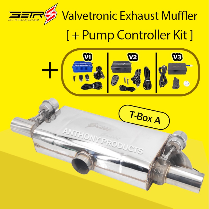 SETRS Valvetronic Universal Exhaust Muffler with Vacuum Valve Pump ...