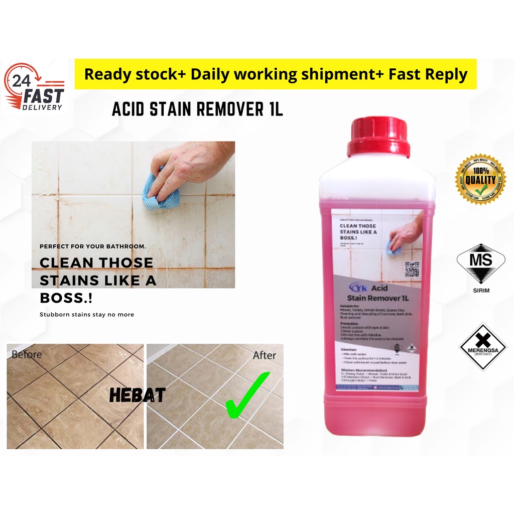 Acid Stain Remover 10L Stain Remover Toilet Clean Multi Purpose Cleaner ...