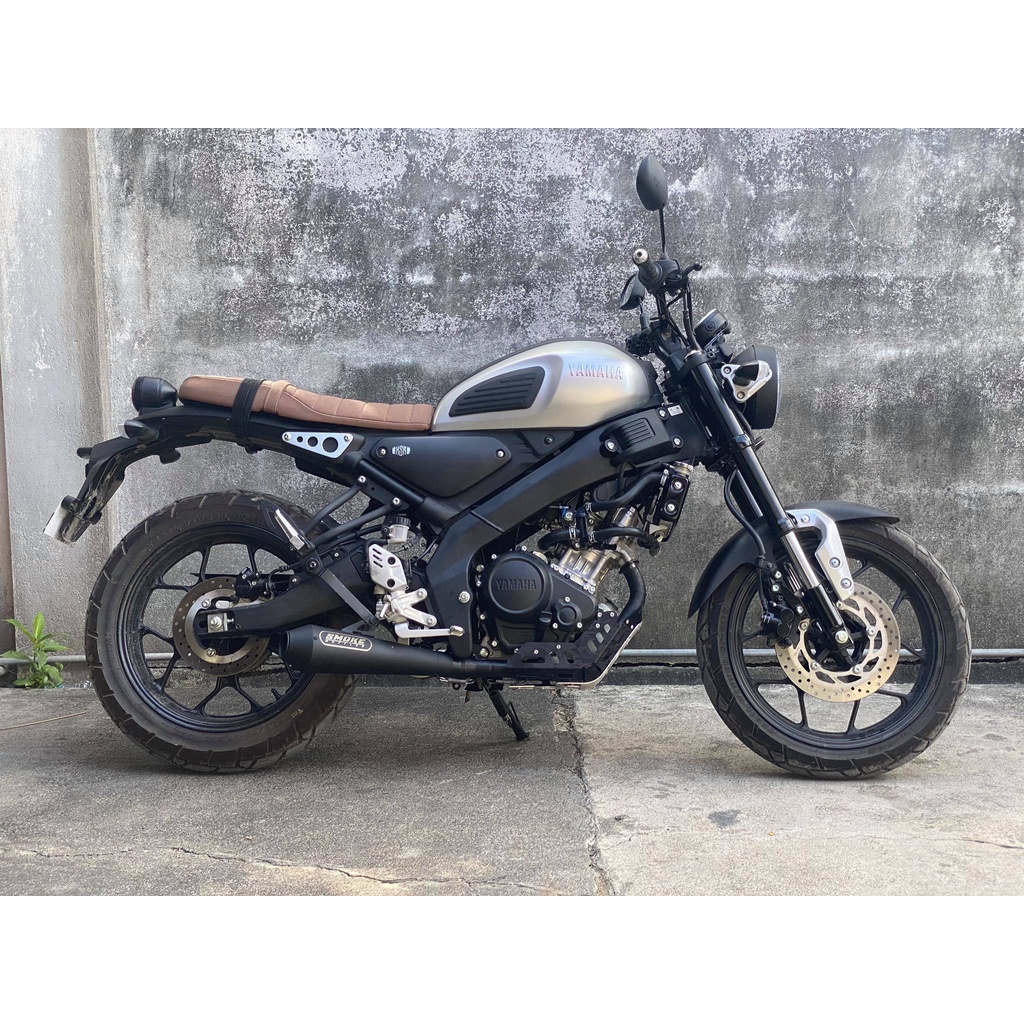 HITAM Custom Yamaha XSR 155 Exhaust Underbelly Type Black Powder ...