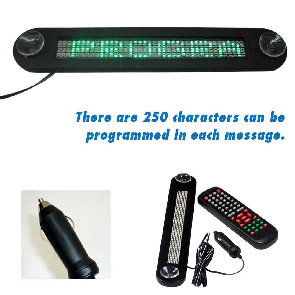 12V Car Mini Super Slim LED Programmable Message Sign Scrolling Display ...