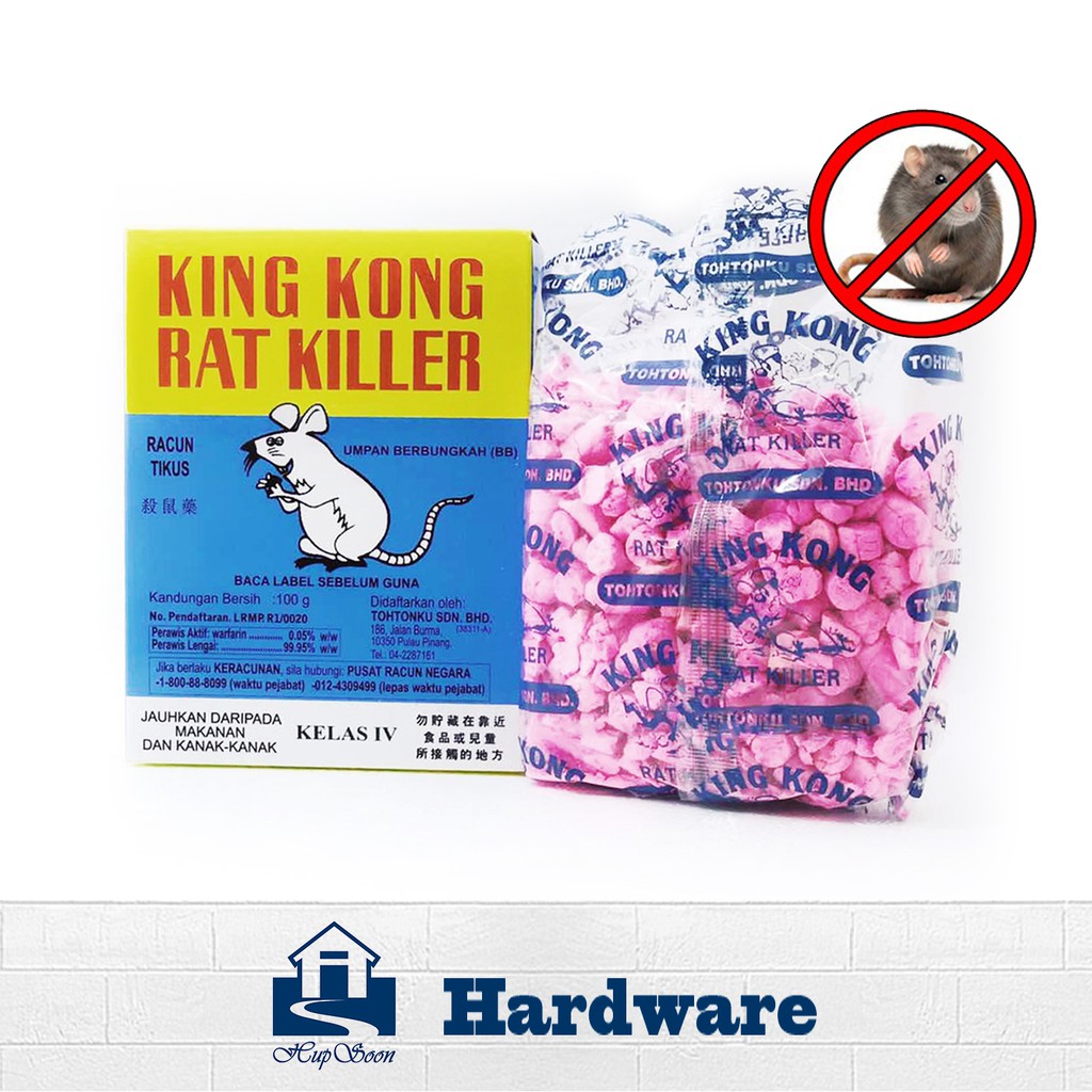 100G King Kong Rat Killer / Rat Bait / Rat Poison / Mouse Bait / Umpan ...