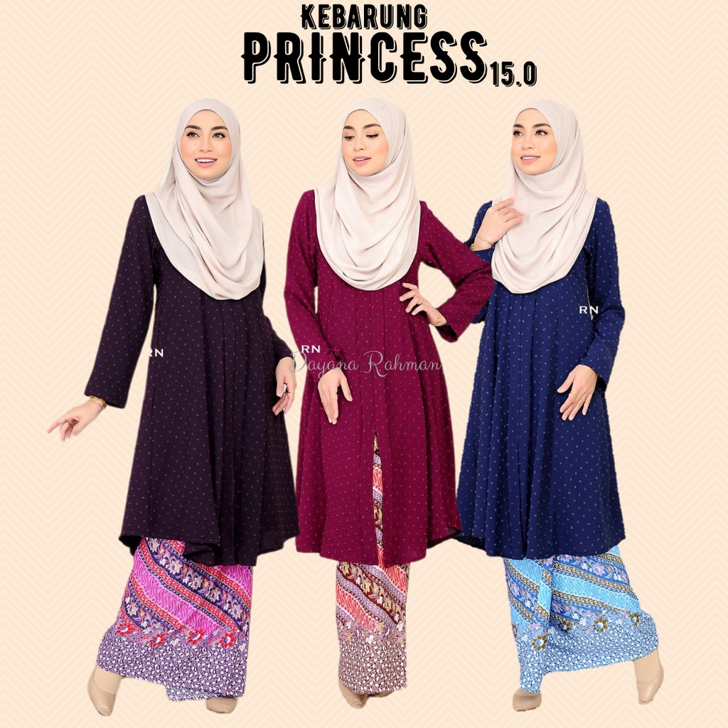 KEBARUNG PRINCESS 15.0 Baju Kebarung Muslimah Labuh Ironless Tak Payah ...
