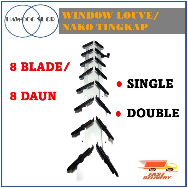 1PAIR Traditional Window Louver Tingkap (NAKO) / 8 Cermin Tingkap Nako ...