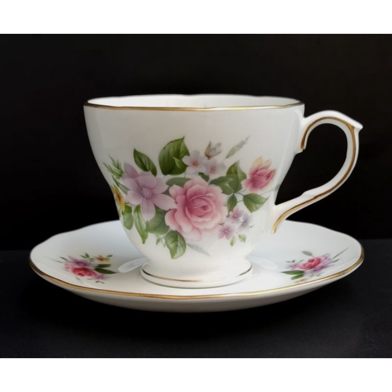 EIRE COLLECTION 🇮🇸 Pink Flowers Irish Bone China Cup And Saucer ...